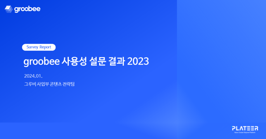 [설문 리포트] groobee 사용성 설문 결과 2023 | 그루비